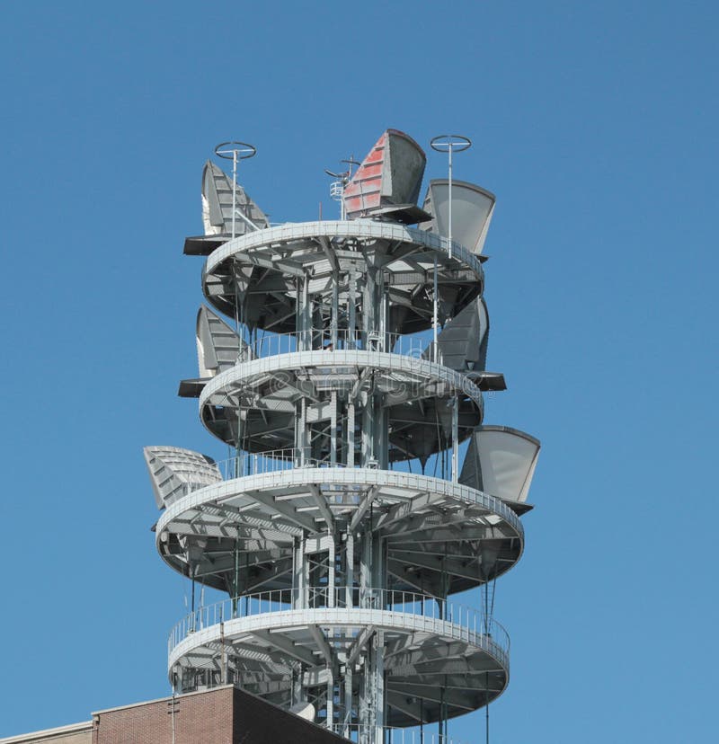 Communications Tower stock photo. Image of high, platforms - 33668170
