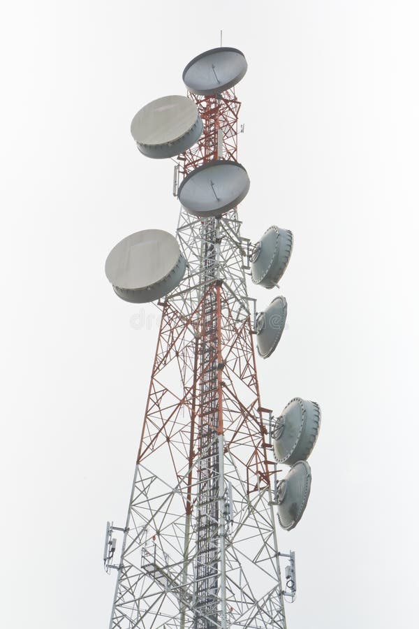 Communications Tower Signal Stock Image - Image of internet, antenna ...