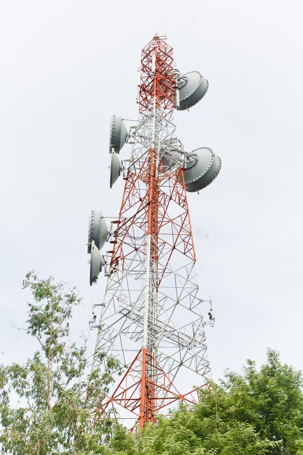 Communications Tower Signal Stock Photo - Image of medium, internet ...