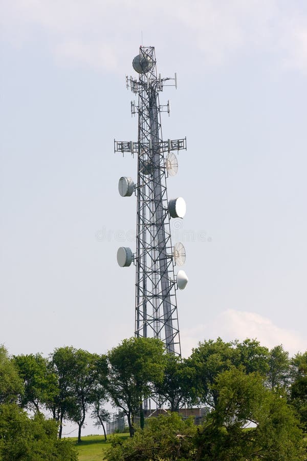 Wireless Communications Tower Stock Photo - Image of wireless ...