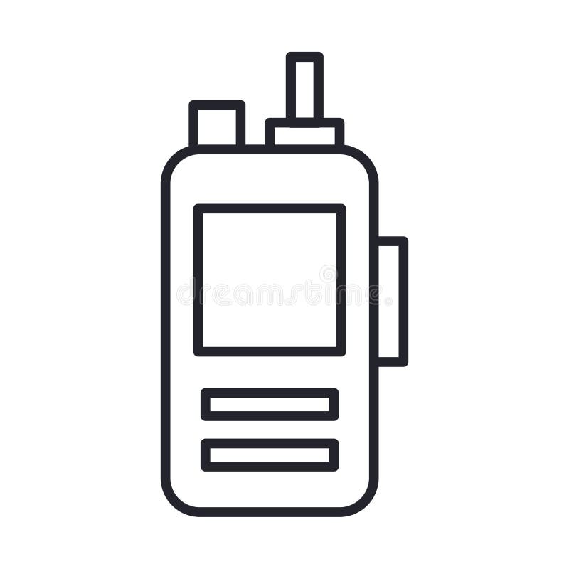 Communicator Radio Military Force Line and Fill Style Icon Stock Vector ...