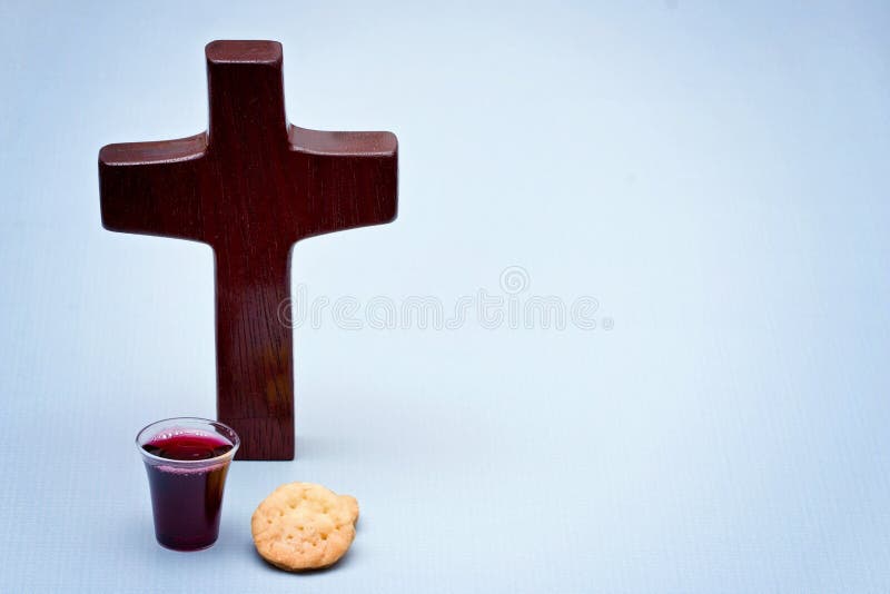 The Communion stock image. Image of cross, blue, symbol - 96898005