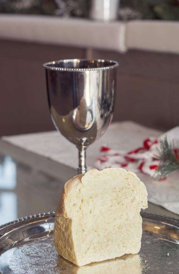 Communion cup and bread stock photo. Image of life, body - 52255782
