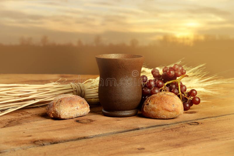 Communion Elements At Sunset Stock Photo - Image: 50916177