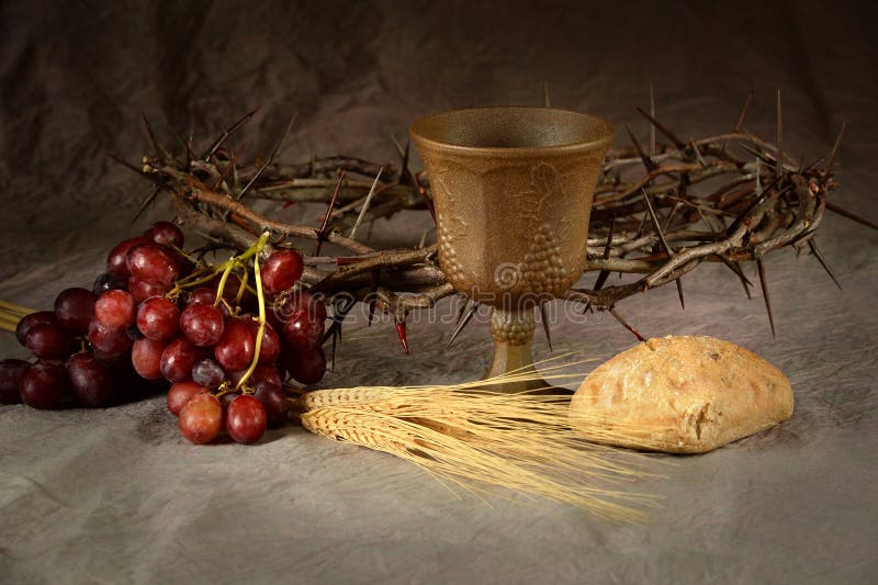 Communion Elements on Table Stock Image - Image of sharp, grace: 61401627