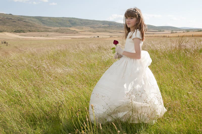 Communion girl stock image. Image of communion, behavior - 20509501