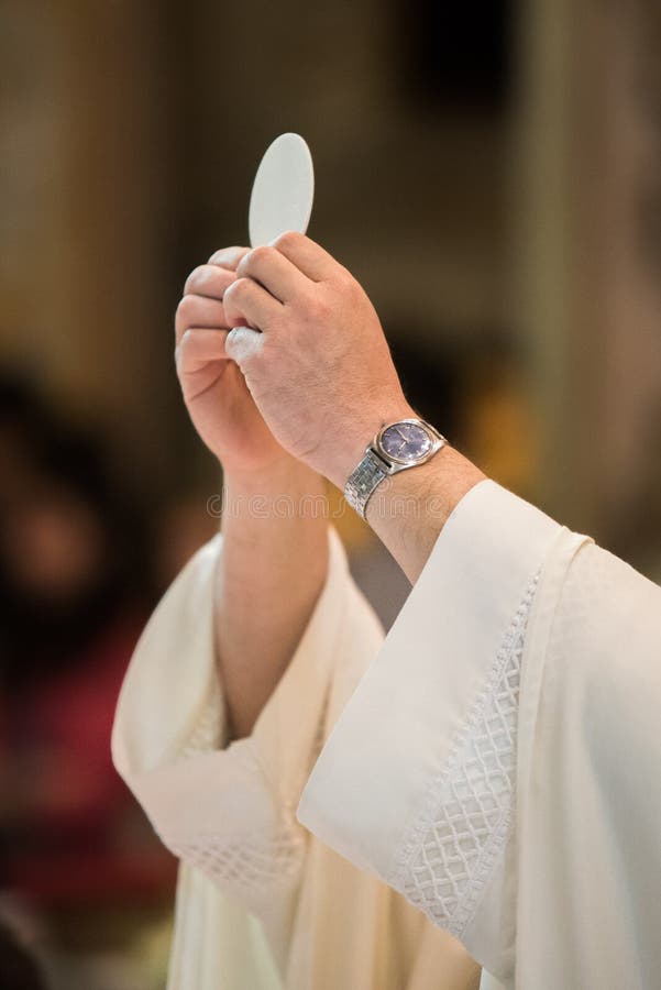 The Holy Bread in the Rite of Eucharist Stock Image - Image of host ...