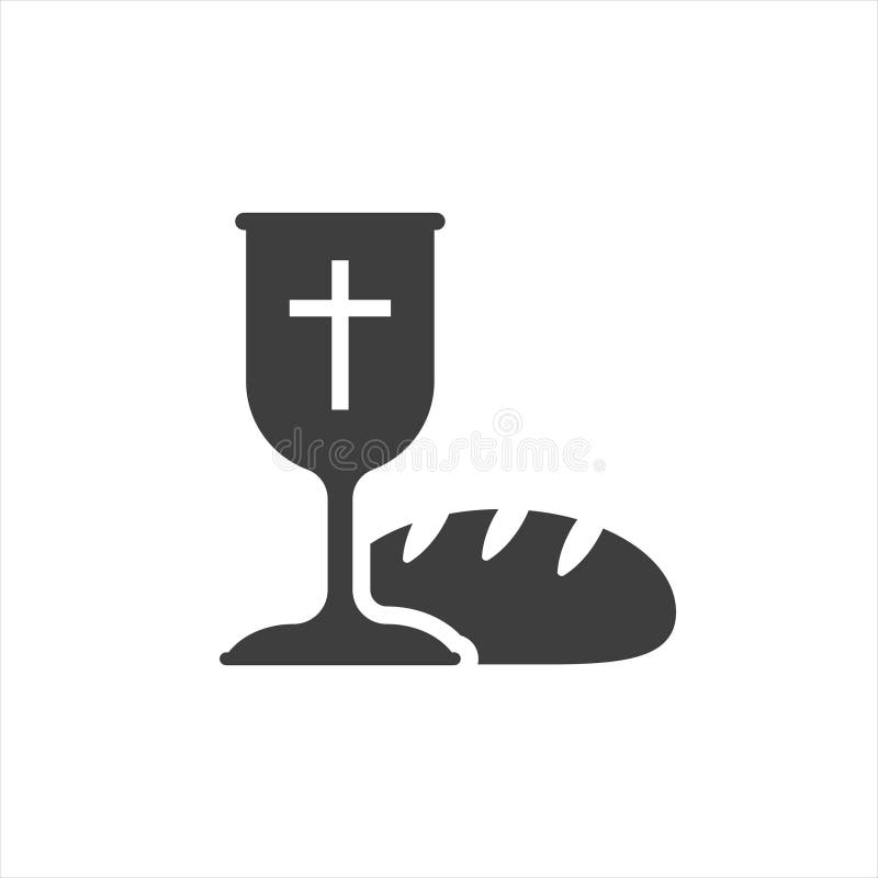 Communion Icon. Easter Symbol. Isolated on a White Background. Stock ...