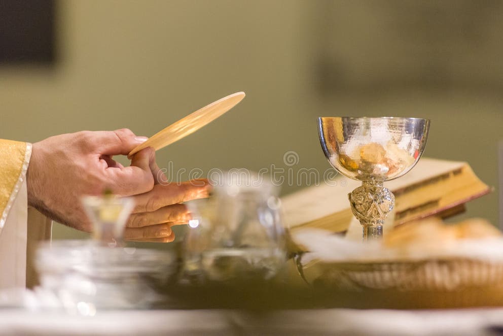 Communion Rite stock image. Image of goblet, religion - 89854539