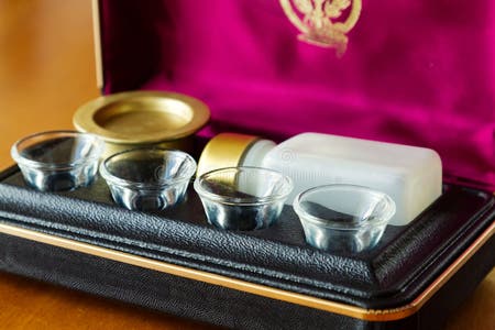 Communion set stock image. Image of church, glasses, share - 21852639