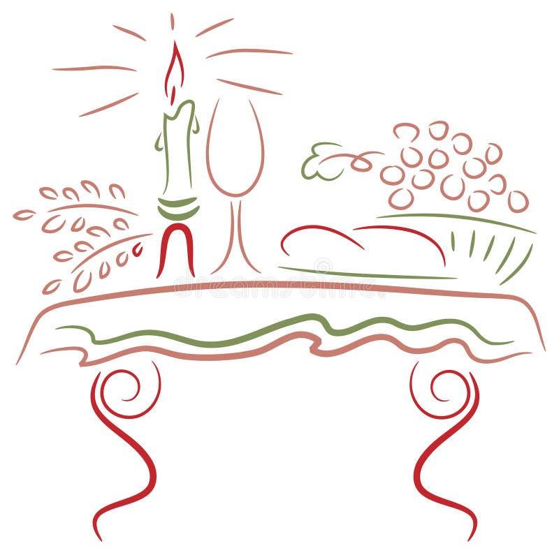 Communion table stock vector. Illustration of clip, candle - 40087094
