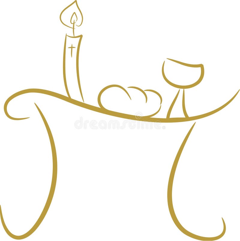 Communion table (II) stock vector. Illustration of catholicism - 8694869