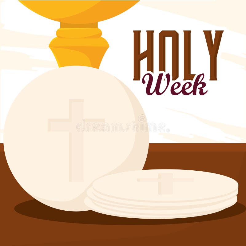 Communion Wafer Holy Week Vector Stock Vector - Illustration of ...
