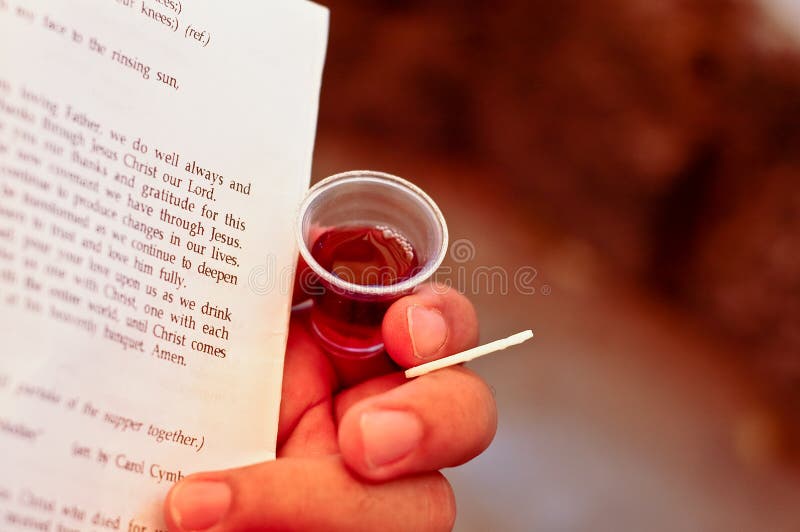 Communion with Wine and Ostia Bread Stock Photo - Image of symbolic ...