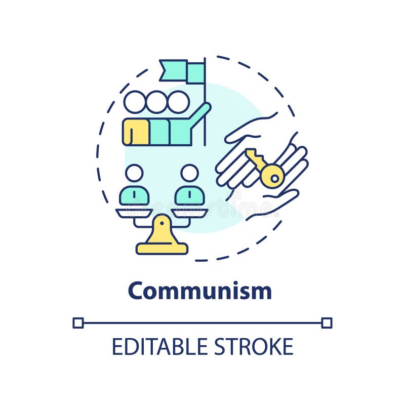 Communism Ideology Multi Color Concept Icon Stock Vector - Illustration ...