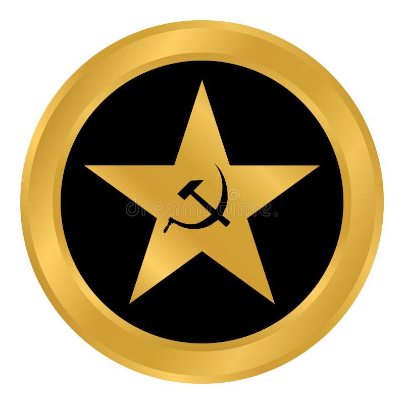 Communist Star Symbol With Hammer And Sickle Vector Drawing Stock ...