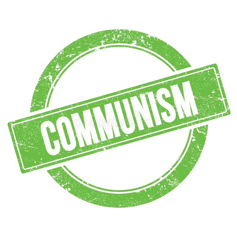 COMMUNISM Text on Green Grungy Round Stamp Stock Illustration ...
