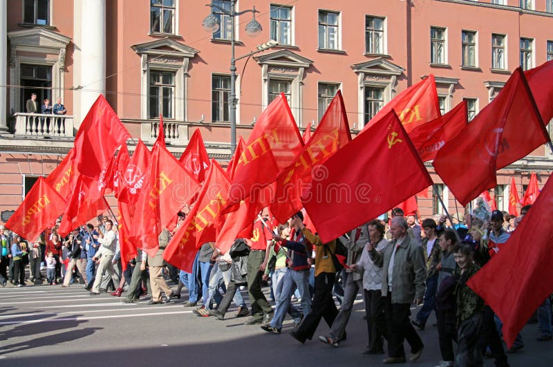 Communist Party Manifestation Editorial Image - Image of city, croud ...