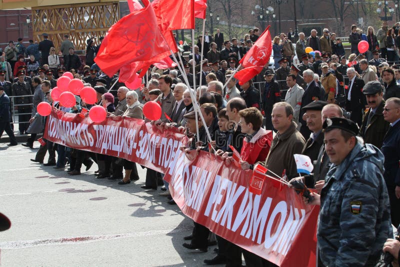 Communist Party in a Rally Marking the May Day Editorial Photography ...