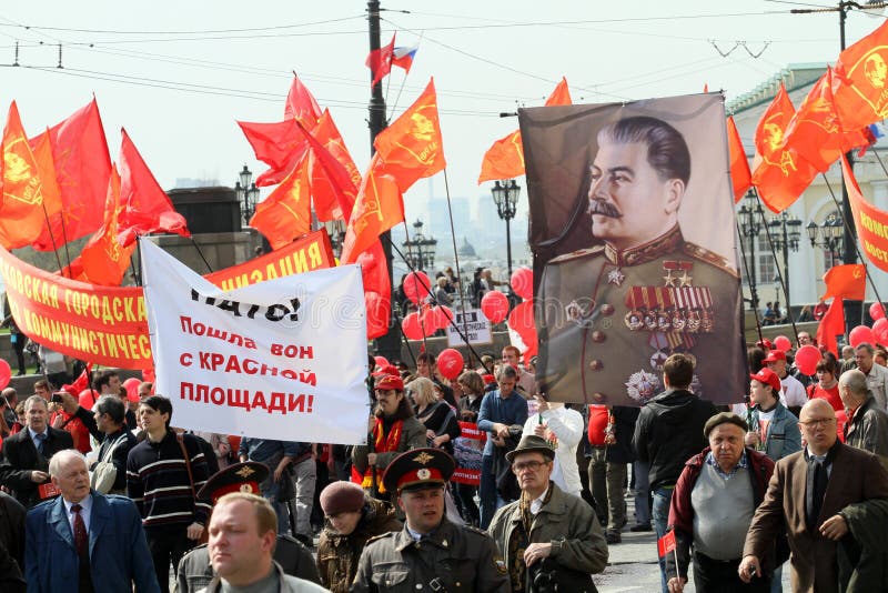 Communist Party in a Rally Marking the May Day Editorial Stock Image ...