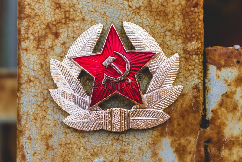 Communist Soviet Badge stock image. Image of rust, army - 122693837