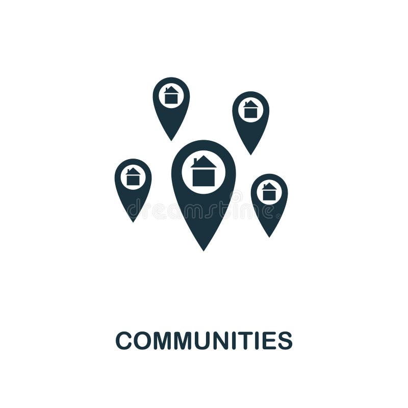Communities Icon Set. Four Elements in Diferent Styles from Icons ...