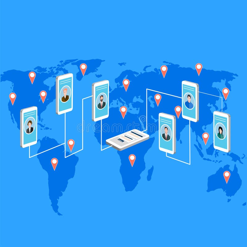 Communities on Social Networks Vector Illustration Stock Vector ...