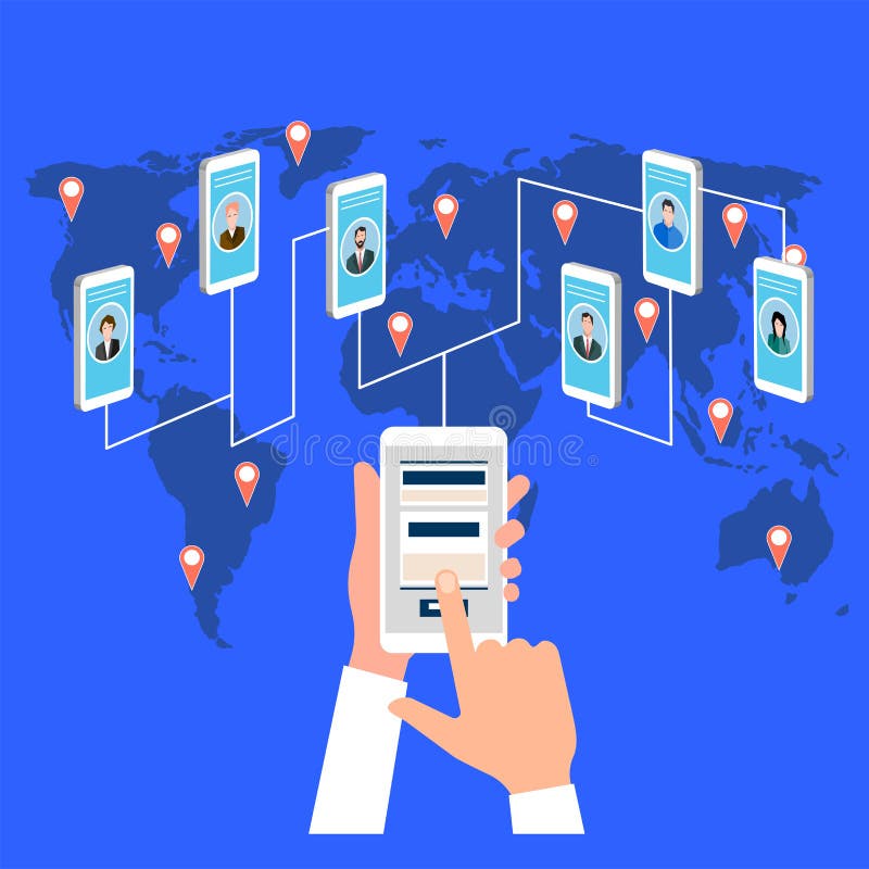 Communities on Social Networks Vector Illustration Stock Vector ...