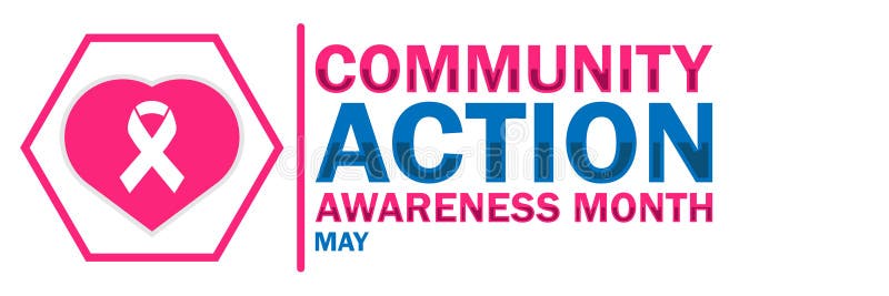 Community Action Awareness Month Stock Vector - Illustration of ...