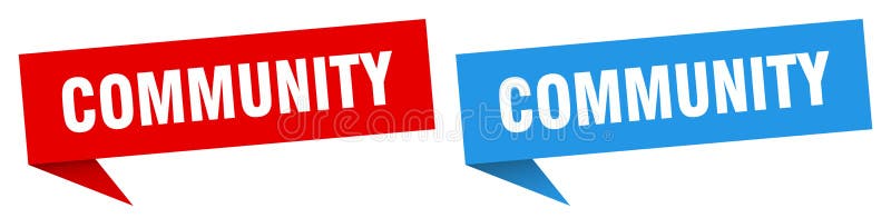 Community Banner. Community Speech Bubble Label Set Stock Vector ...