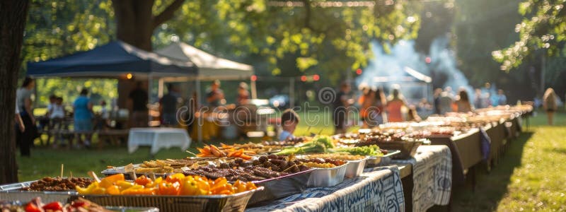 Community BBQ Event in the Park, Symbolizing Community Bonding through ...