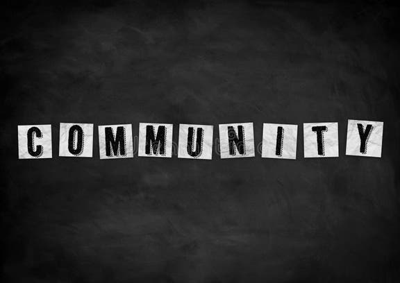 Community Chalkboard Concept Stock Photo - Image of forum, user: 128749600