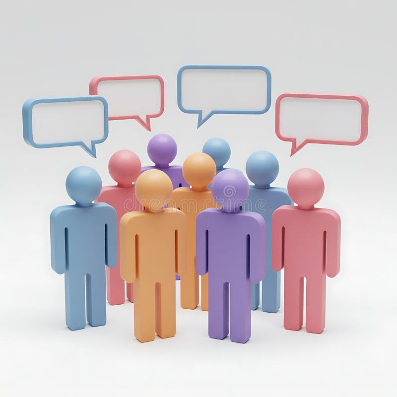 Community chat bubbles stock illustration. Illustration of brand ...