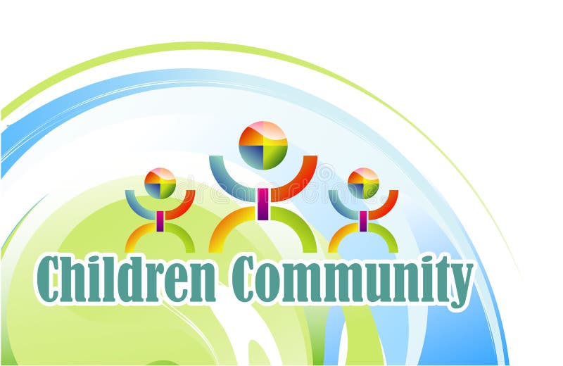 Community Children Symbol stock vector. Illustration of abstract - 9524502