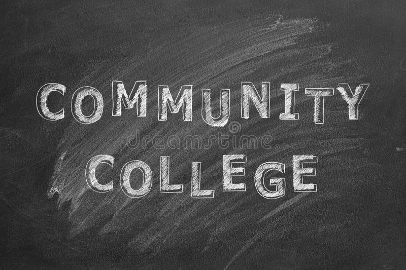 Community College. Text on Blackboard Stock Illustration - Illustration ...
