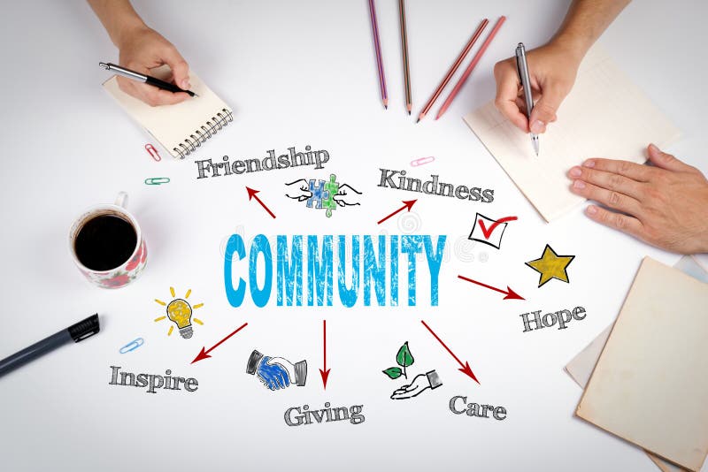 Community Concept. the Meeting at the White Office Table Stock Photo ...