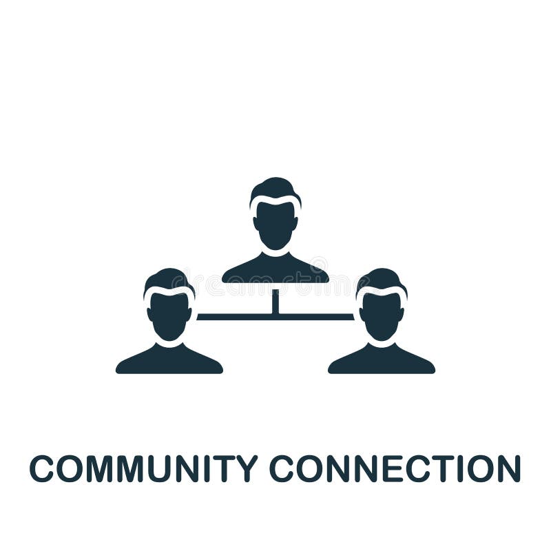 Community Connection Icon. Monochrome Simple Community Icon for ...