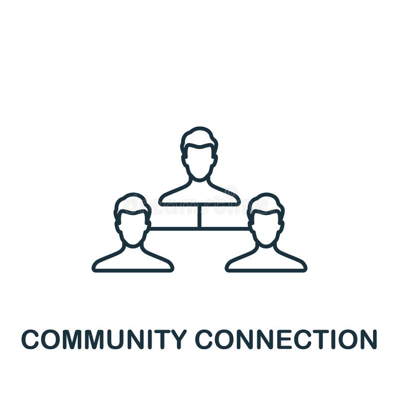 Community Connection Icon. Monochrome Simple Community Icon for ...