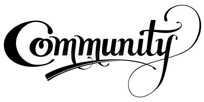 Community - Custom Calligraphy Text Stock Vector - Illustration of ...