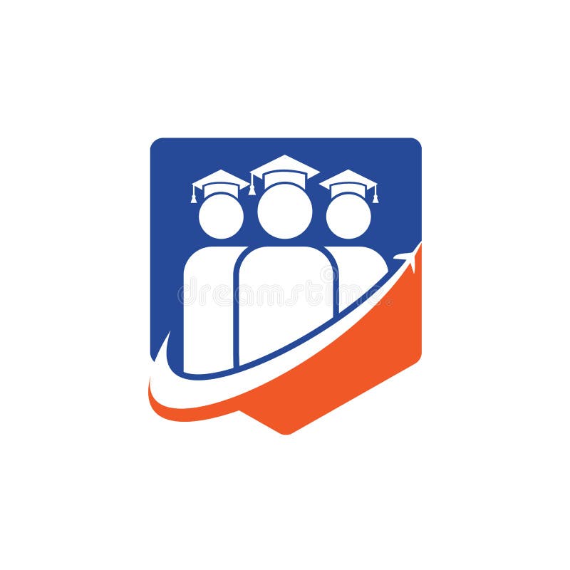 Students Traveler Vector Logo Template. Education and Travel Logo ...