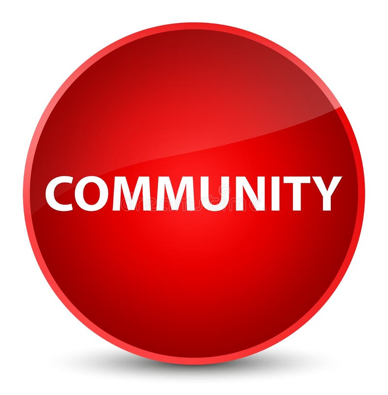 Community Elegant Red Round Button Stock Illustration - Illustration of ...