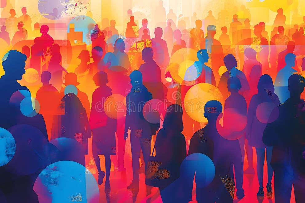 Community Event Bringing People Together Stock Illustration ...