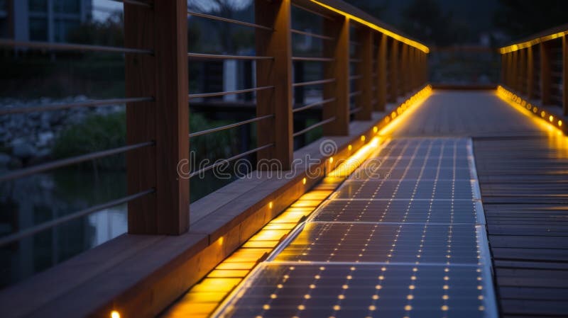 A Community Gathering Spot on a Bridge Lit Up by the Power of Solar ...