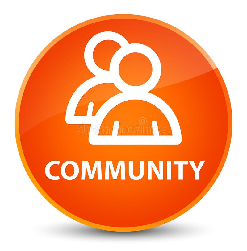Community (group Icon) Elegant Orange Round Button Stock Illustration ...