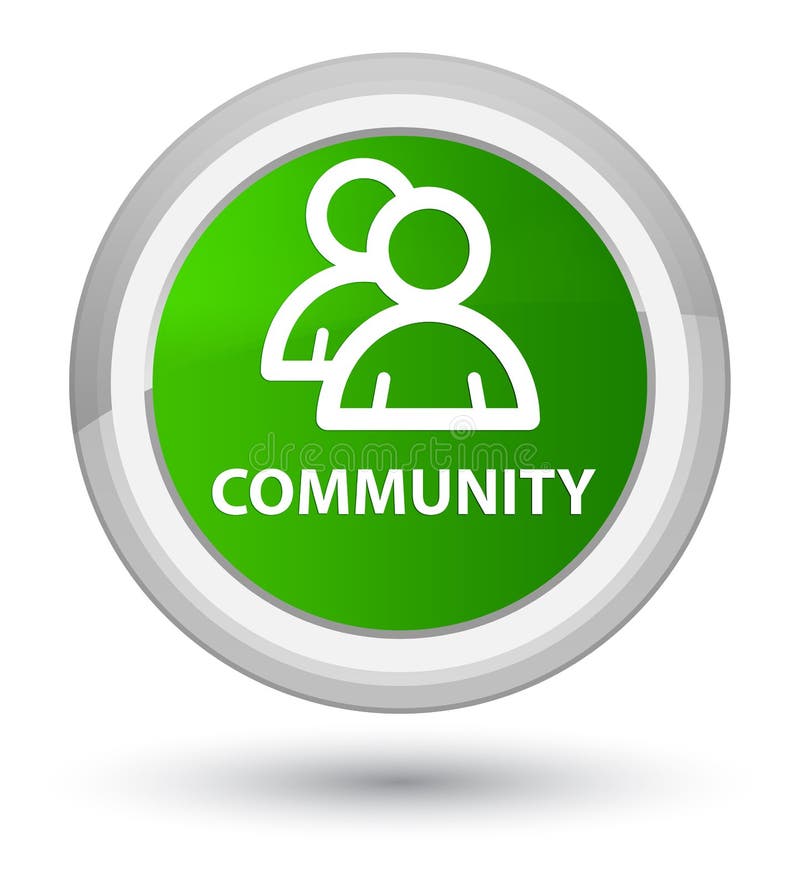 Community (group Icon) Glossy Green Round Button Stock Illustration ...