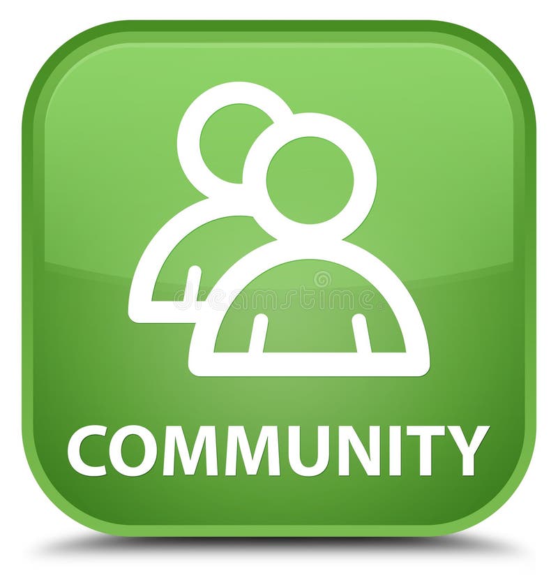 Community (group Icon) Special Soft Green Square Button Stock ... Community (group Icon) Special Soft Green Square Button Stock ...