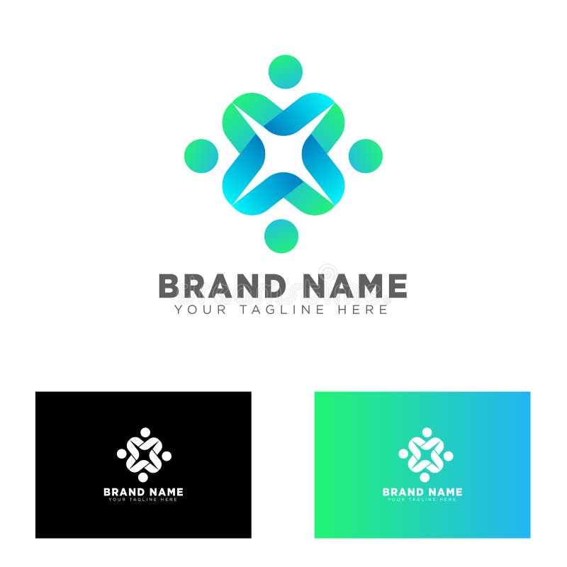 Community Group Logo Design Template Vector Illustration Stock Vector ...