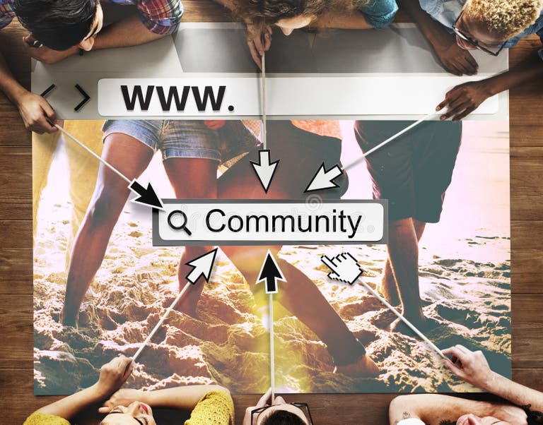 Community Group Website Web Page Online Technology Concept Stock Photo ...