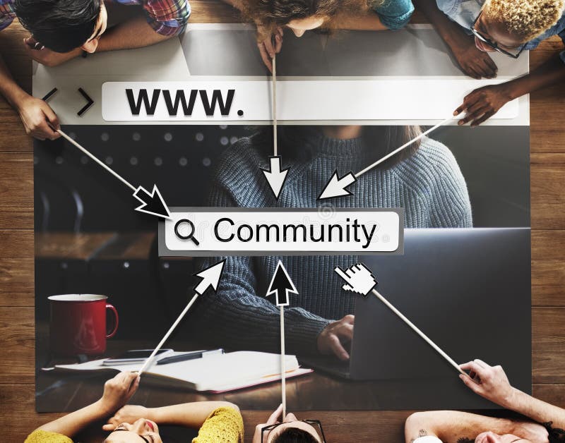 Community Group Website Web Page Online Technology Concept Stock Photo ...