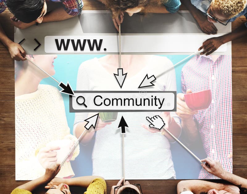 Community Group Website Web Page Online Technology Concept Stock Photo ...